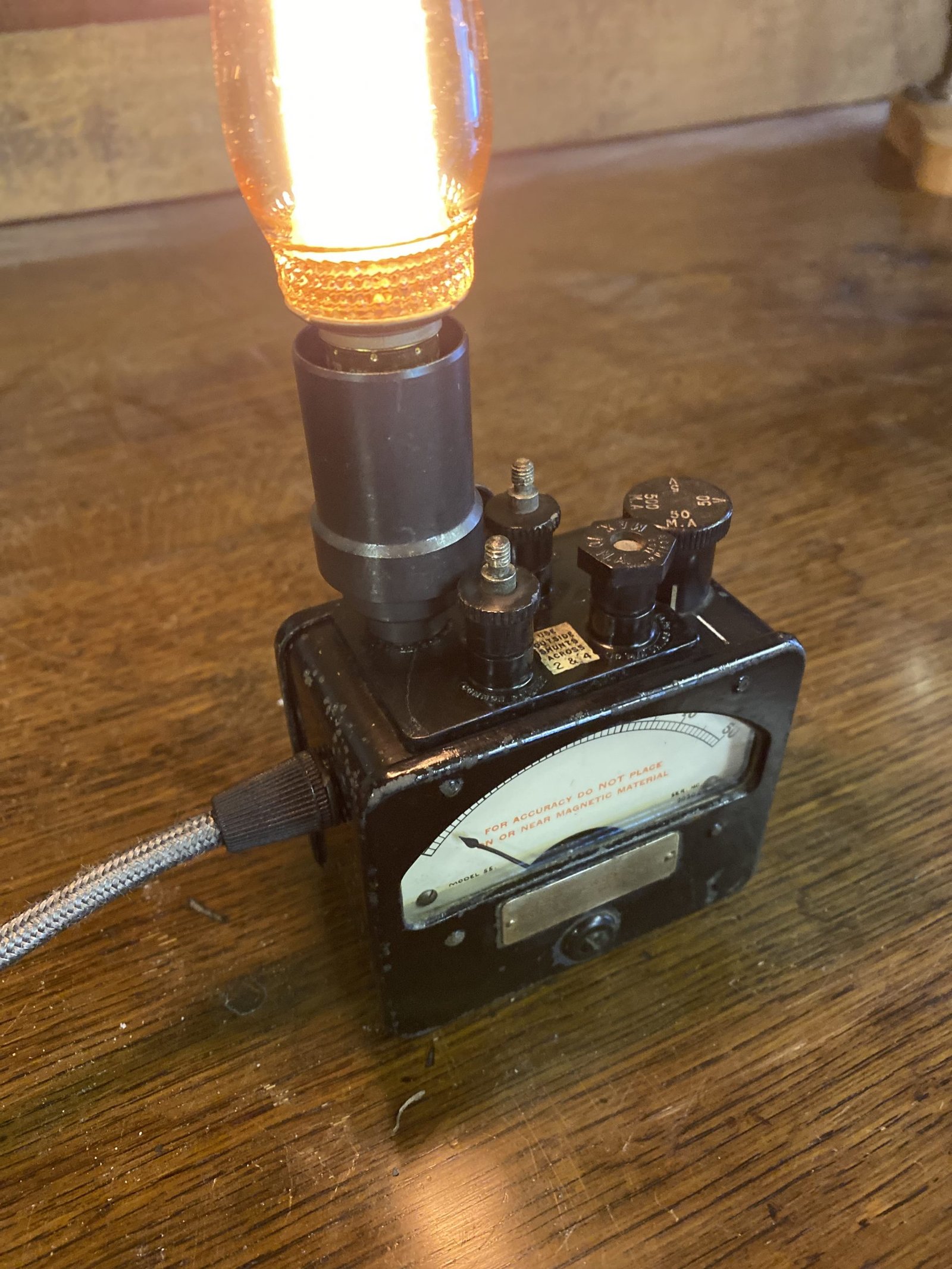 GPO Volt Meter Lamp - SOLD - Workshop 74